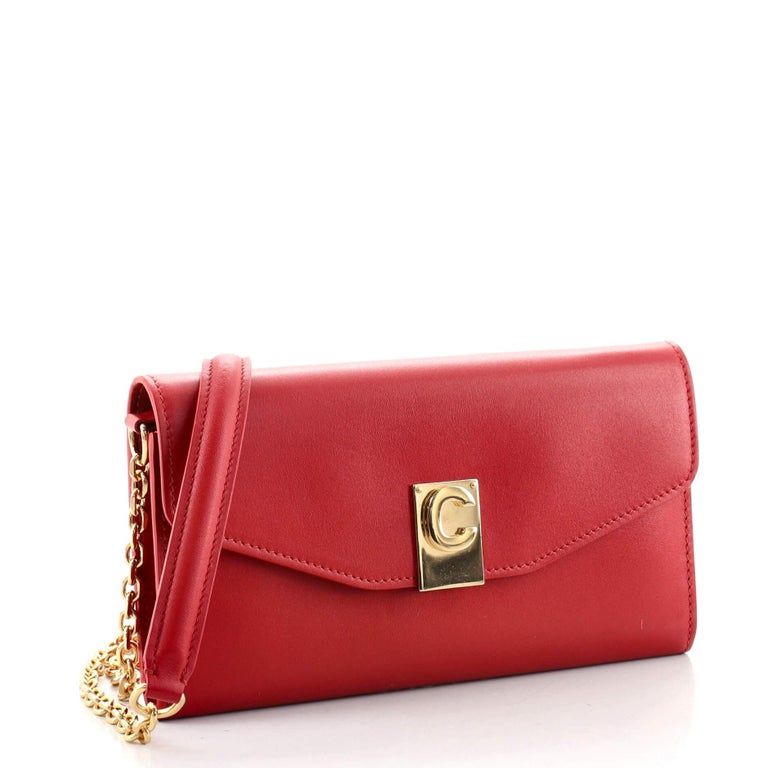 Celine C Wallet on Chain Leather at 1stDibs
