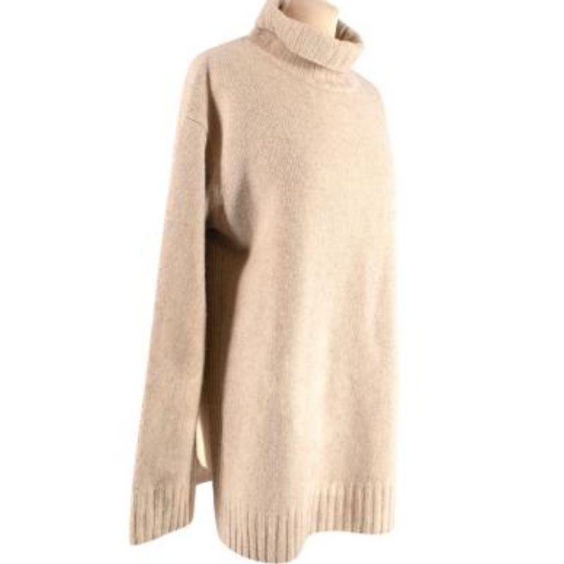 Celine Chunky-Knit Merino Wool Roll-Neck Jumper For Sale at 1stDibs