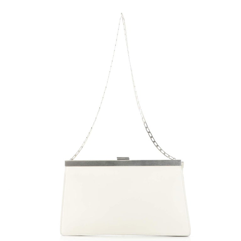 Celine Clasp Chain Clutch Leather For Sale at 1stDibs