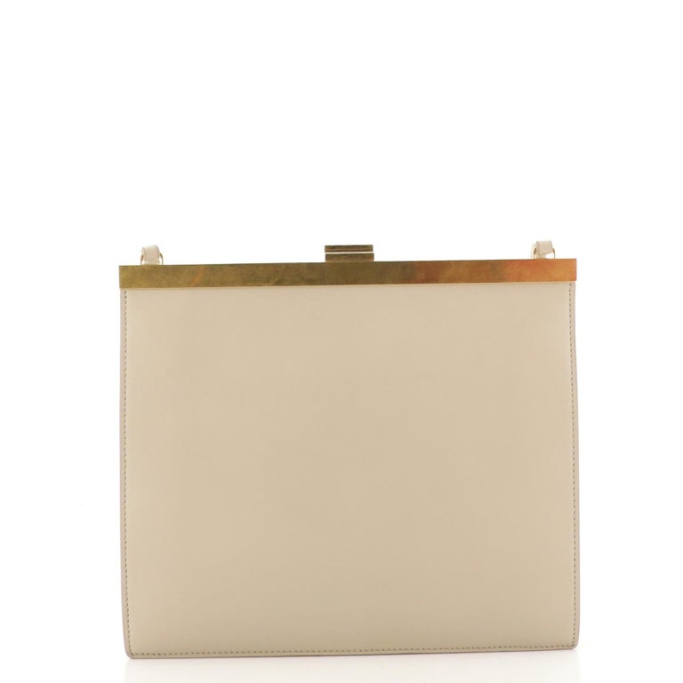 Celine Clasp Crossbody Bag Leather Mini at 1stDibs