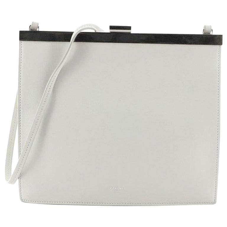 Celine Clasp Crossbody Bag Leather Mini at 1stDibs