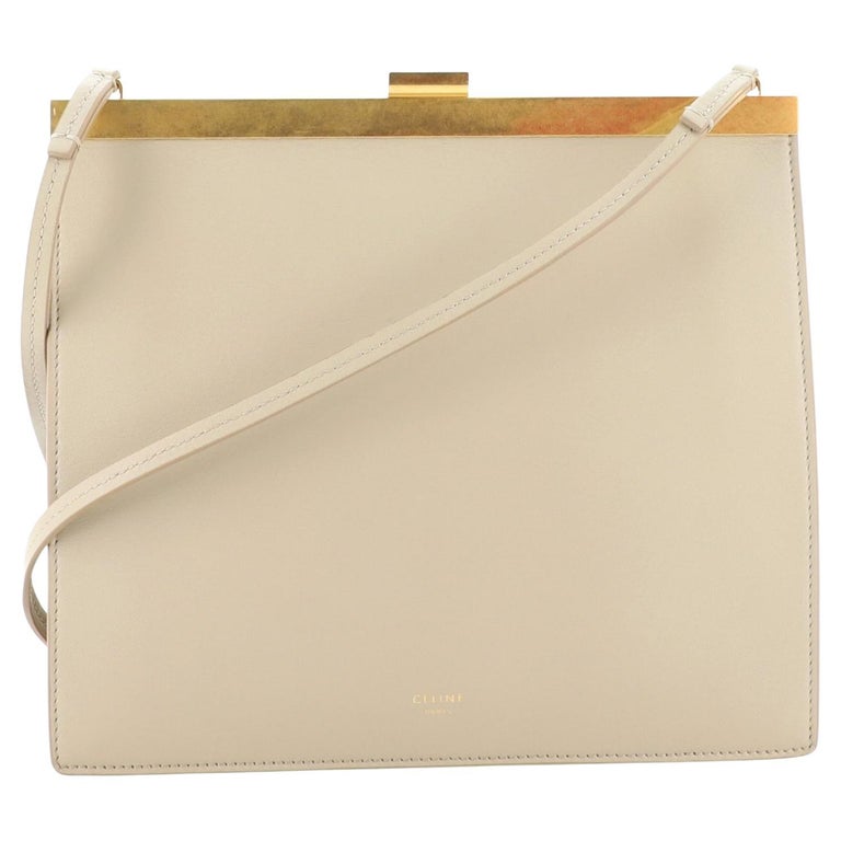 Celine Clasp Crossbody Bag Leather Mini For Sale at 1stDibs