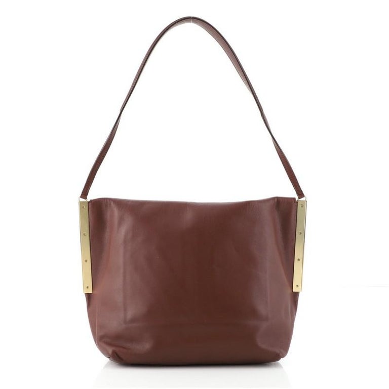 Celine Clasp Flap Bag Leather at 1stDibs