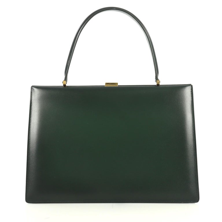 Celine Clasp Top Handle Bag Leather Medium at 1stDibs | celine clasp bag
