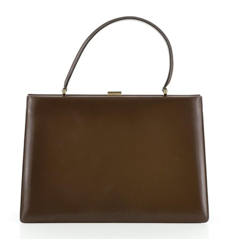 Celine Clasp Top Handle Bag Leather Medium at 1stDibs | coach phoebe ...