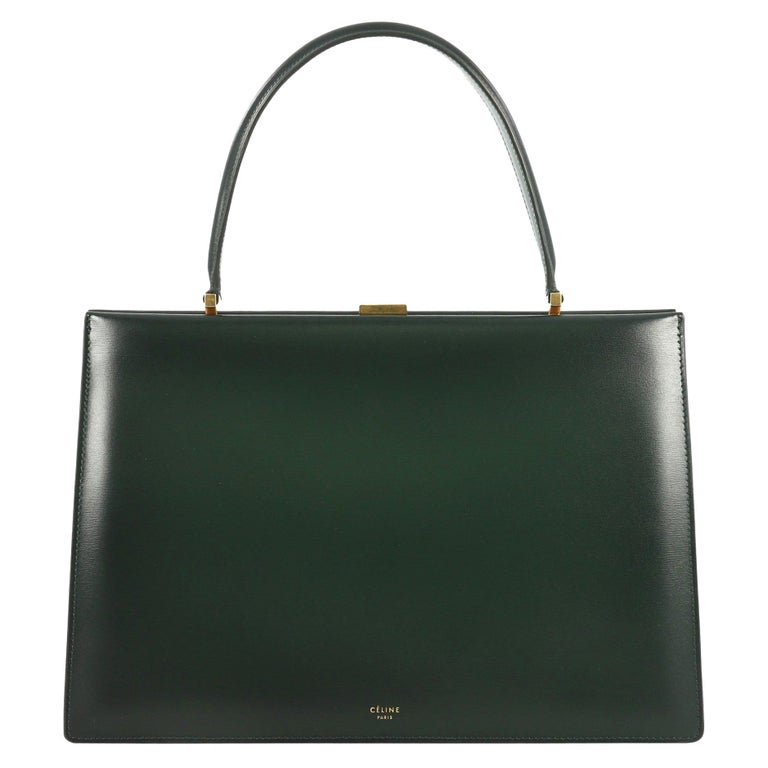 Celine Clasp Top Handle Bag Leather Medium at 1stDibs | celine clasp bag