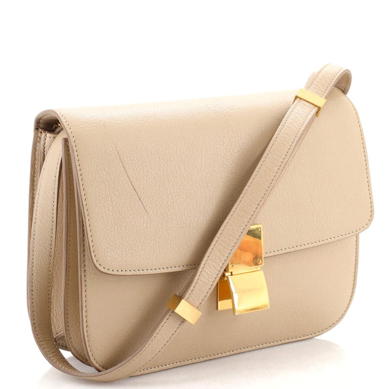 Celine Classic Box Bag Grainy Leather Medium For Sale at 1stDibs