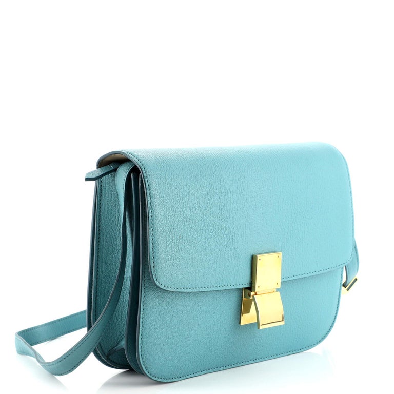 Celine Classic Box Bag Grainy Leather Medium For Sale at 1stDibs