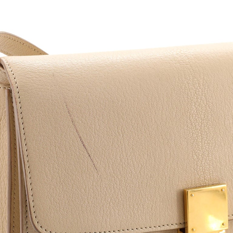 Celine Classic Box Bag Grainy Leather Medium For Sale at 1stDibs
