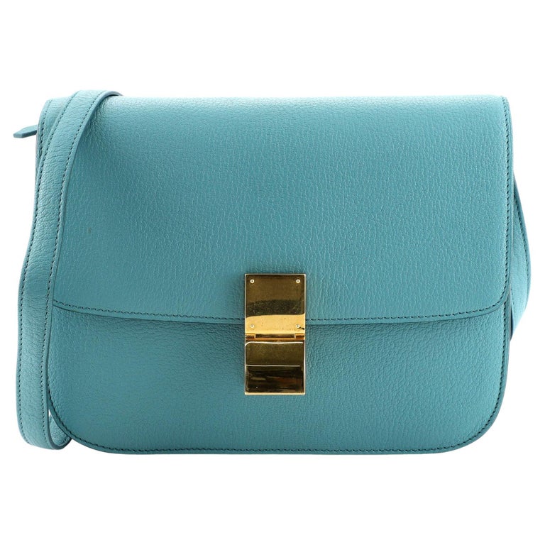 Celine Classic Box Bag Grainy Leather Medium For Sale at 1stDibs