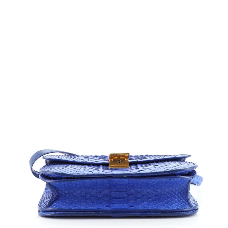 Celine Classic Box Bag Python Medium at 1stDibs