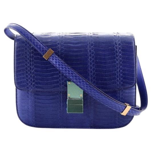 Celine Classic Box Bag Python Medium at 1stDibs