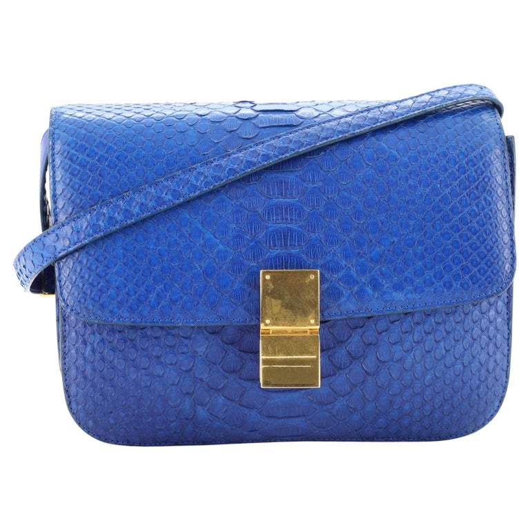 Celine Classic Box-Tasche Python Medium im Angebot bei 1stDibs
