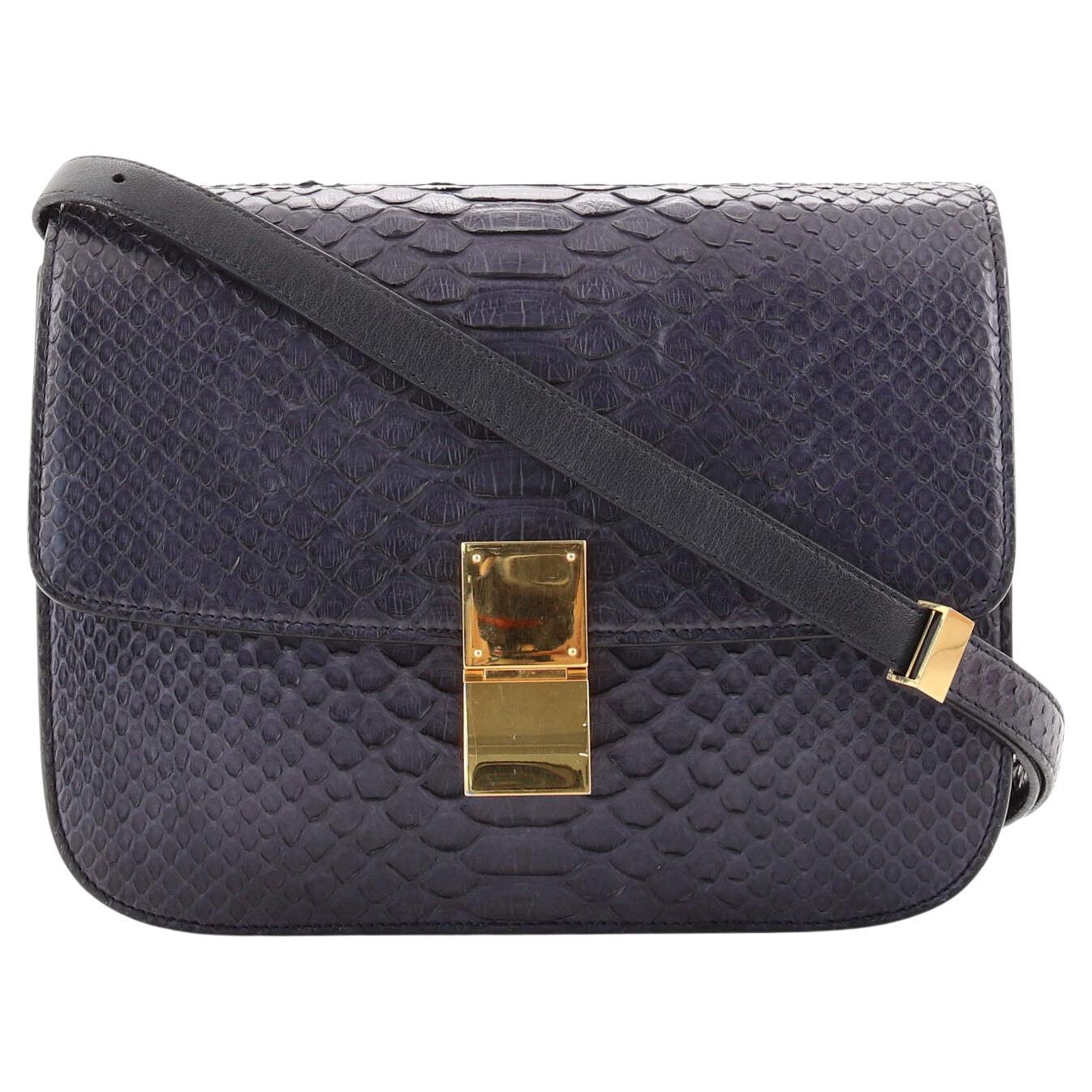 Celine Classic Box Bag Python Medium at 1stDibs | celine classic medium ...