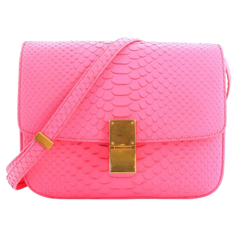 Celine Classic Box Bag Python Medium For Sale at 1stDibs