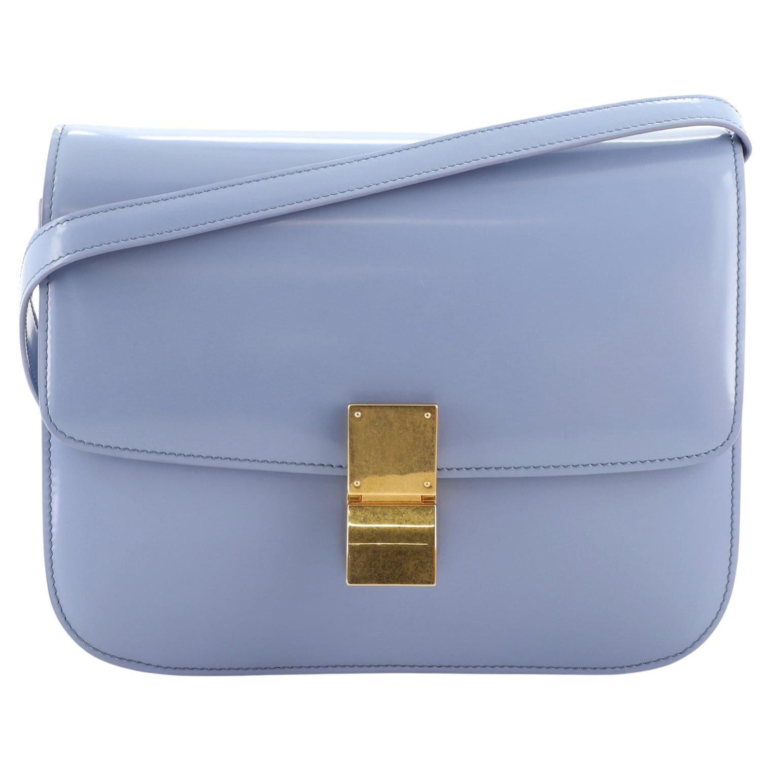 Celine Blue Velvet Strap Bag at 1stDibs