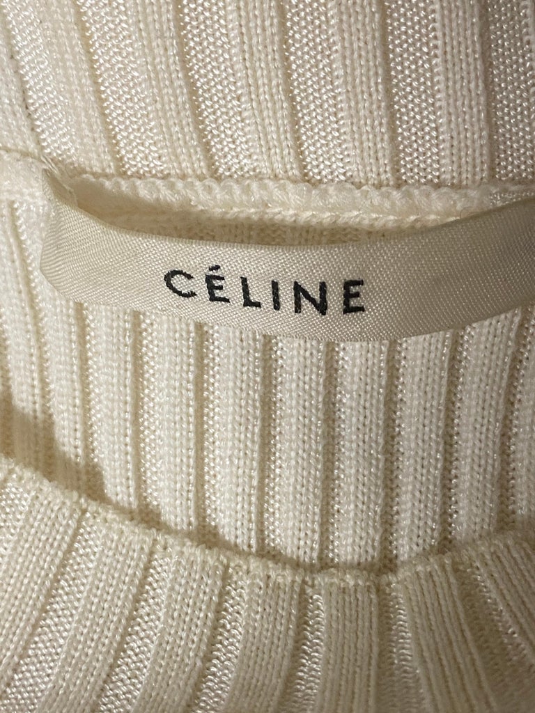 CELINE Cream/ Ivory Knit Top, Size Large For Sale at 1stDibs | celine ...