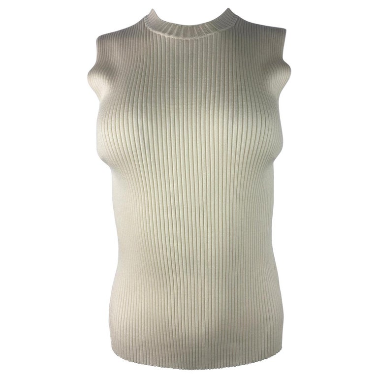 CELINE Cream/ Ivory Knit Top, Size Large For Sale at 1stDibs | celine ...