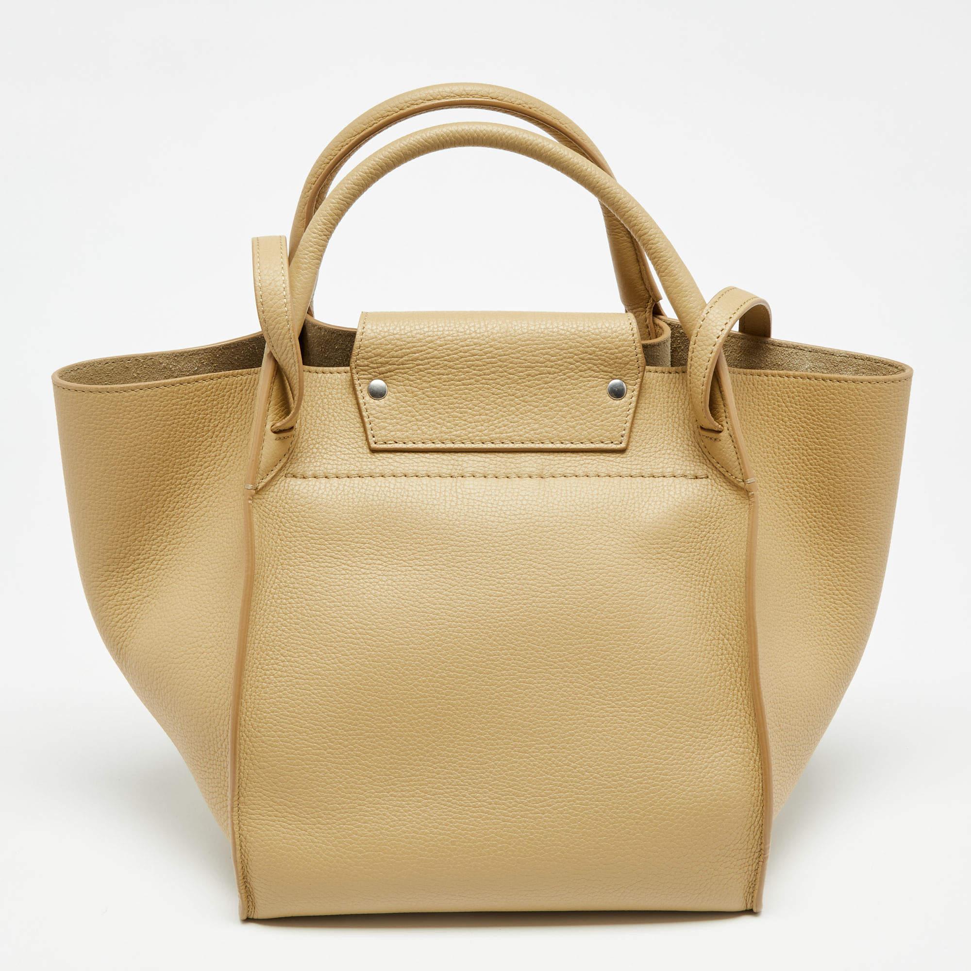 Celine Cream Leather Big Bag Bucket Bag at 1stDibs