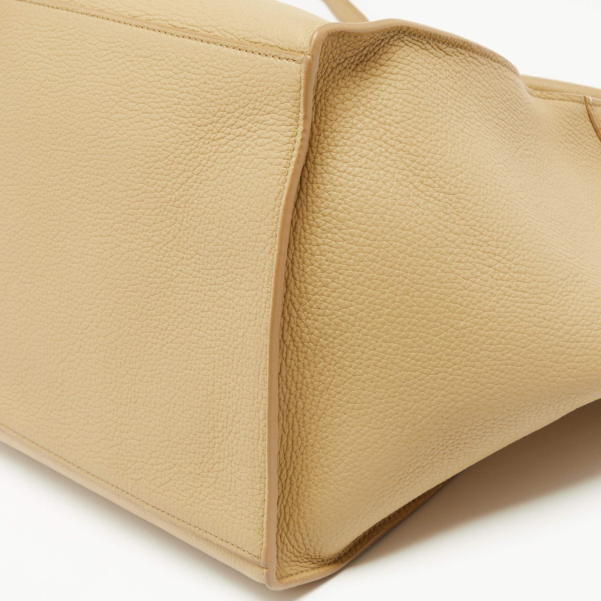 Celine Cream Leather Big Bag Bucket Bag at 1stDibs