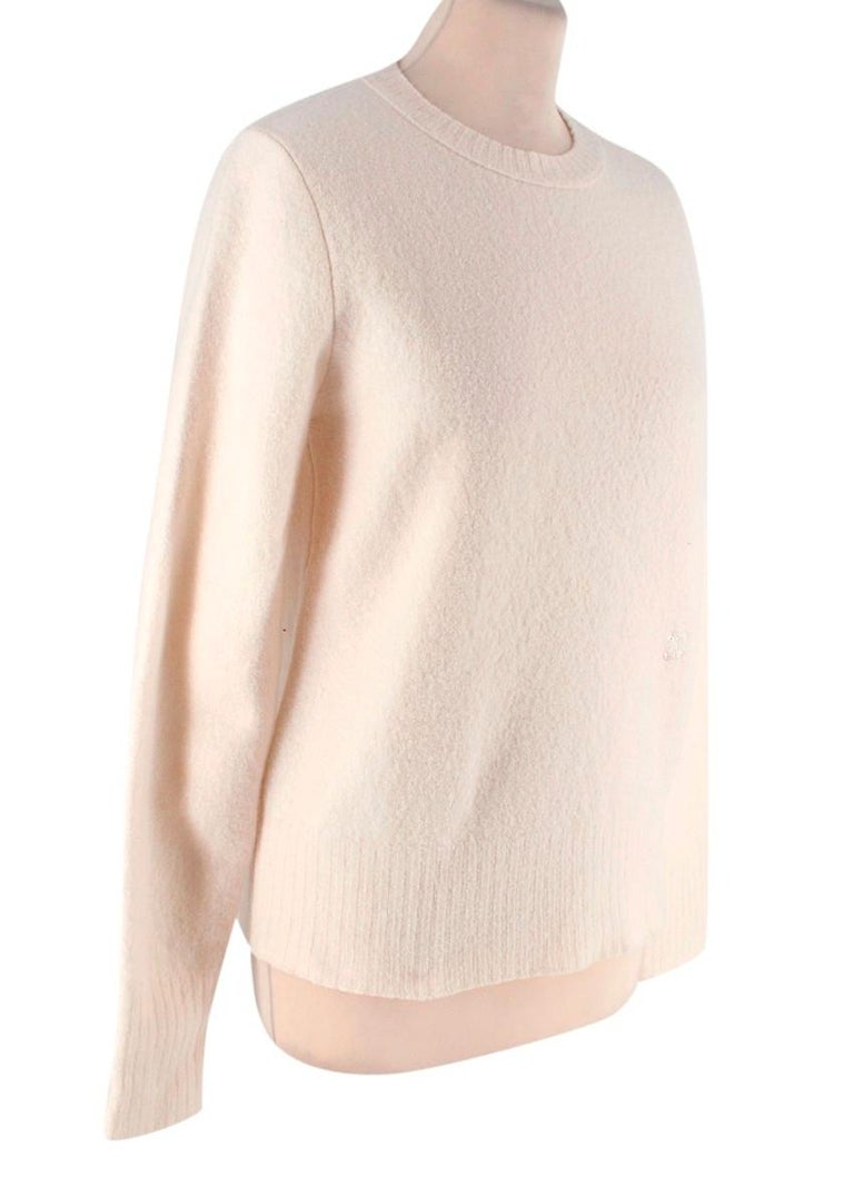 Celine Cream Merino Wool Crew Neck Sweater For Sale at 1stDibs | celine ...