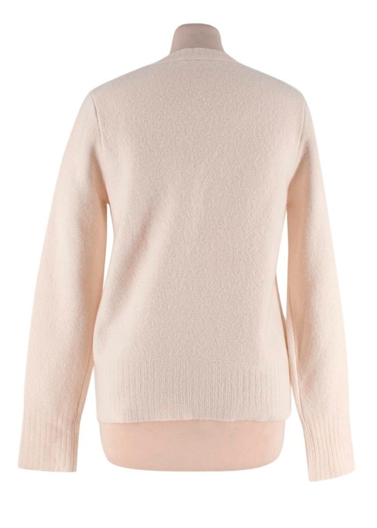 Celine Cream Merino Wool Crew Neck Sweater For Sale at 1stDibs