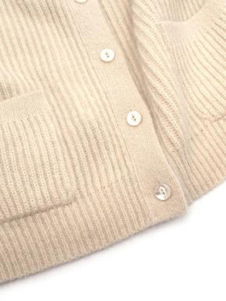 Celine Cream Mohair and Silk Button-Down Cardigan For Sale at 1stDibs