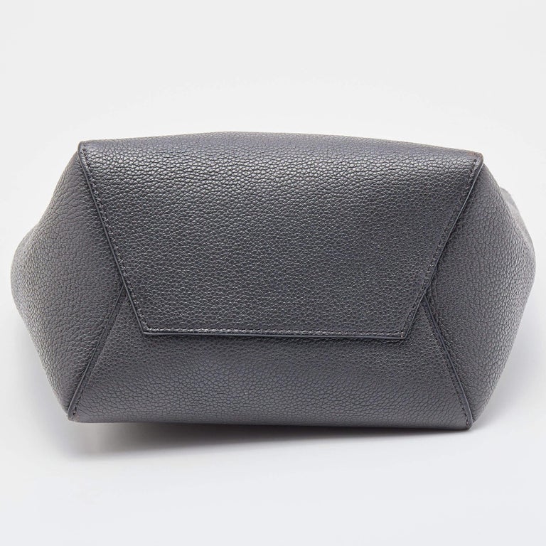 Celine Dark Grey Leather Small Sangle Shoulder Bag For Sale at 1stDibs