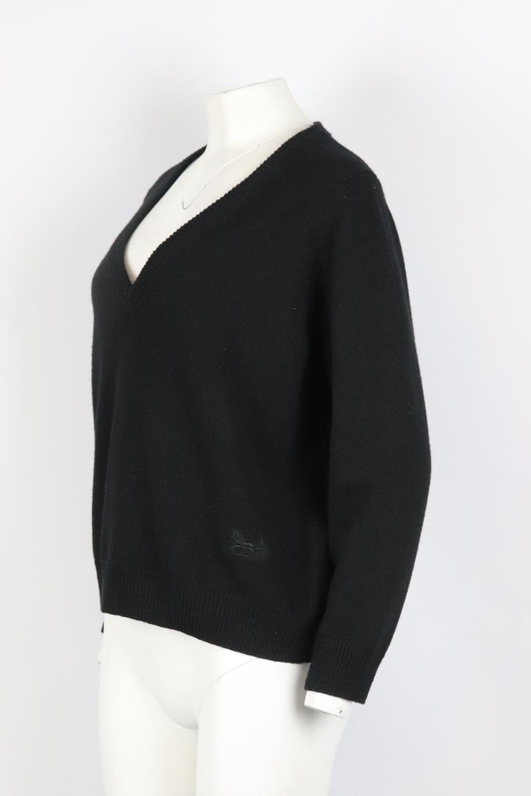 Celine Embroidered Cashmere Sweater Large For Sale at 1stDibs