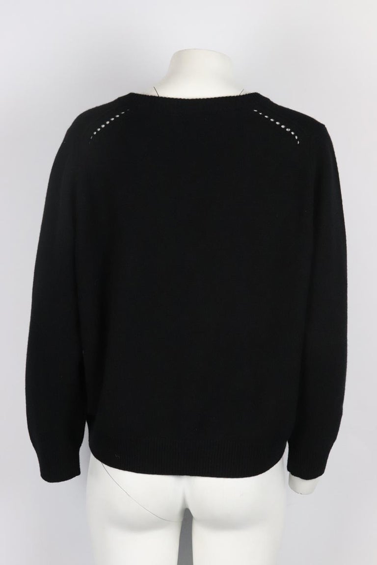 Celine Embroidered Cashmere Sweater Large For Sale at 1stDibs