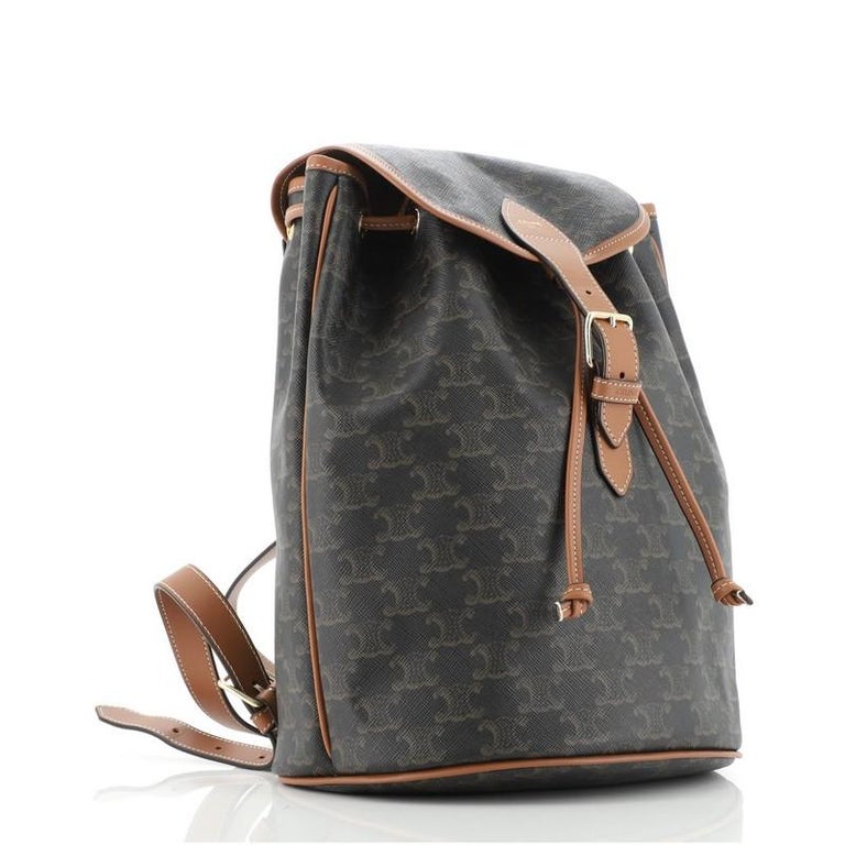 Celine Folco Backpack Triomphe Coated Canvas at 1stDibs