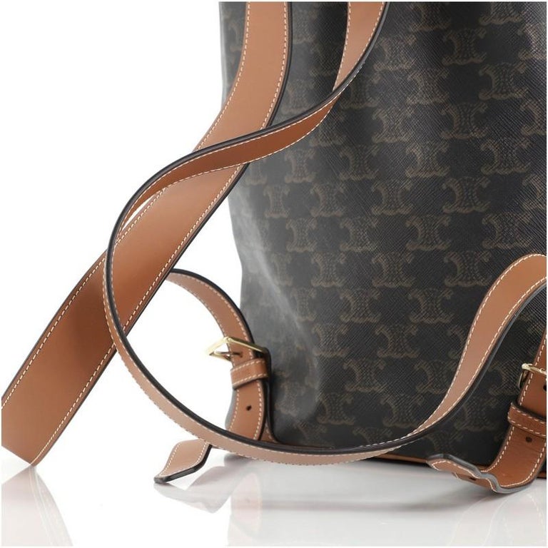 Celine Folco Backpack Triomphe Coated Canvas at 1stDibs