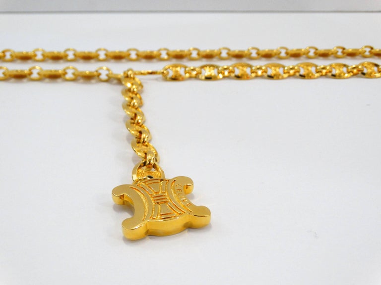 Celine Gold Chain Belt at 1stDibs