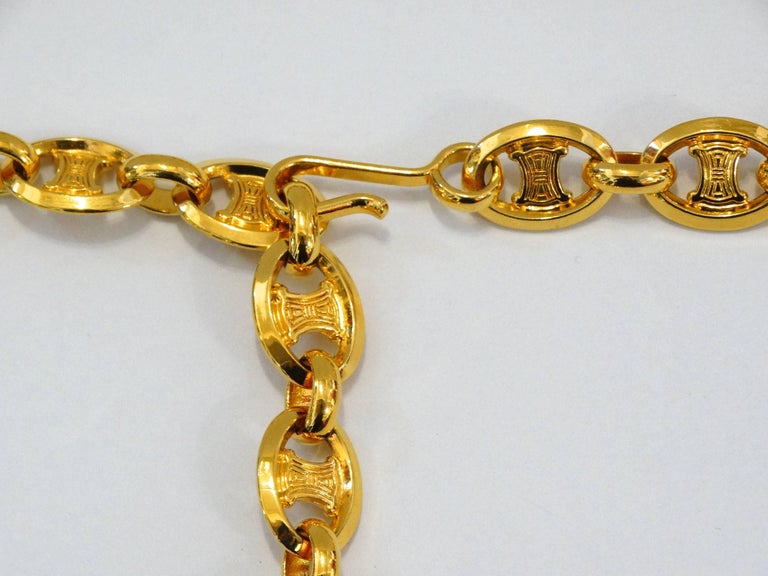 Celine Gold Chain Belt at 1stDibs