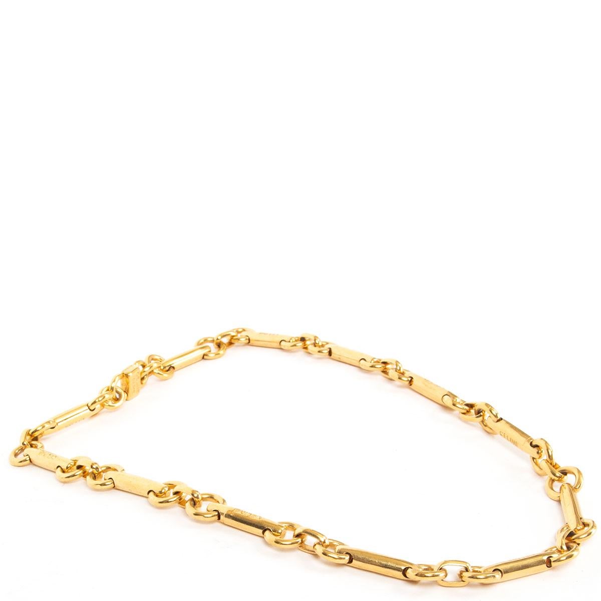 CELINE gold-plated Chain-Link Necklace at 1stDibs