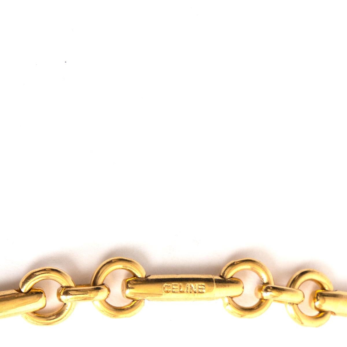 CELINE gold-plated Chain-Link Necklace at 1stDibs
