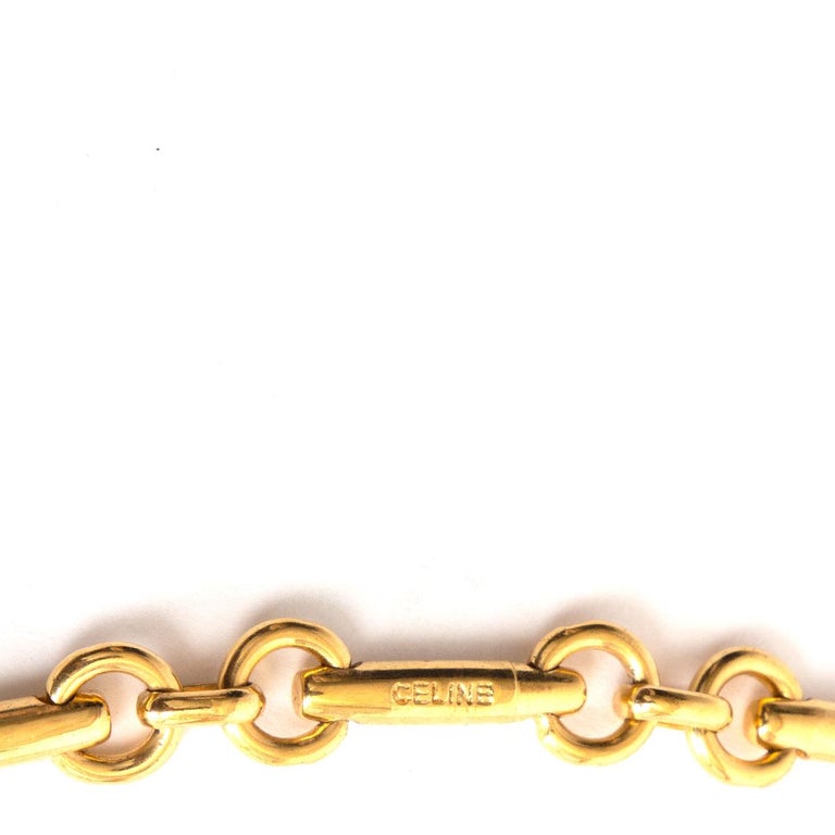 CELINE gold-plated Chain-Link Necklace at 1stDibs