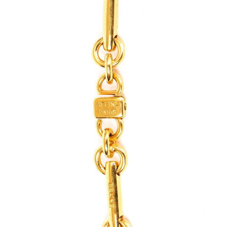 CELINE gold-plated Chain-Link Necklace at 1stDibs