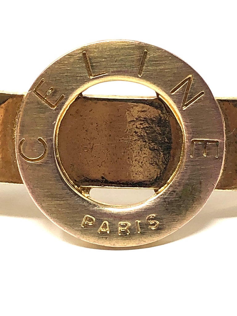 Celine Gold Tone Vintage Hair Clip For Sale at 1stDibs