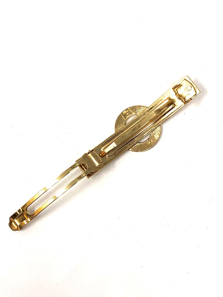 Celine Gold Tone Vintage Hair Clip For Sale at 1stDibs