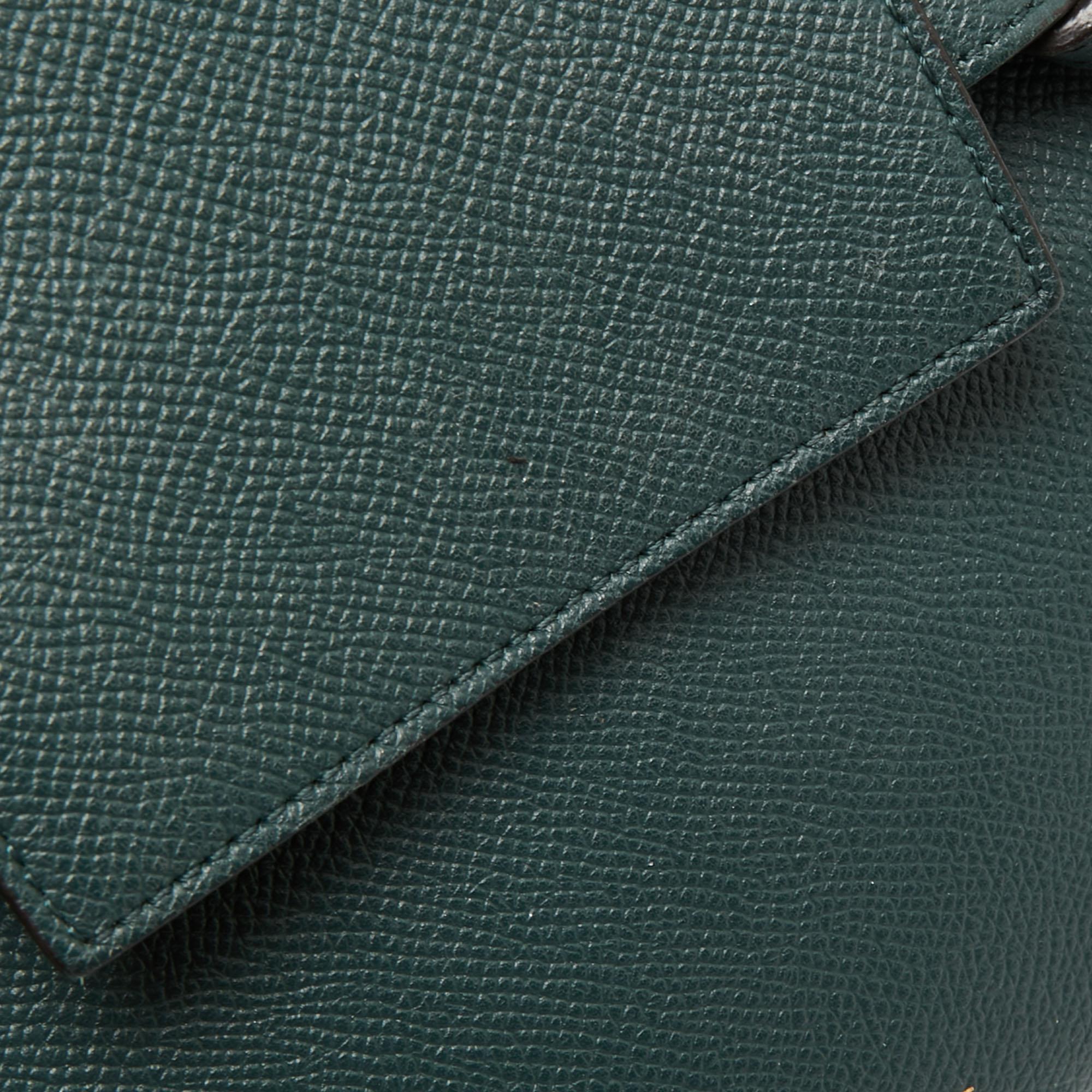 Celine Green Grained Leather Nano Belt Top Handle Bag at 1stDibs ...