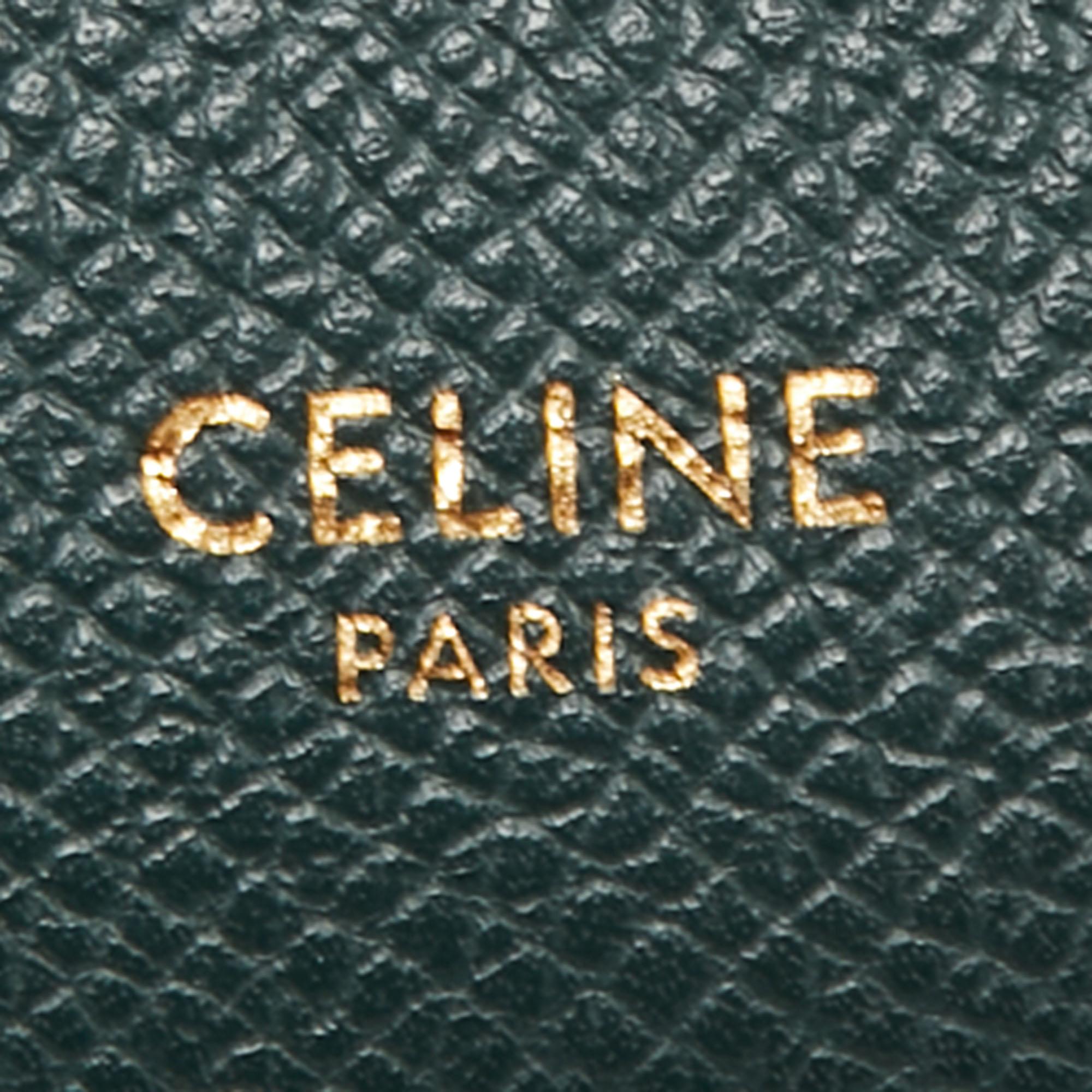 Celine Green Grained Leather Nano Belt Top Handle Bag at 1stDibs ...