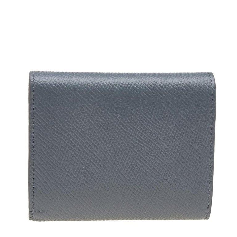 Celine Grey Grained Leather Small Trifold Wallet at 1stDibs