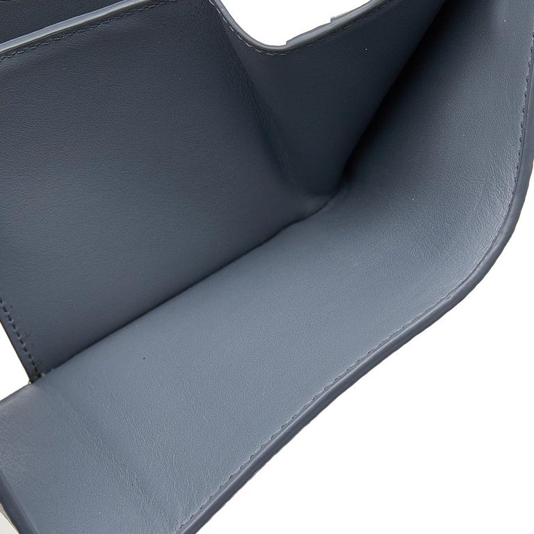 Celine Grey Grained Leather Small Trifold Wallet at 1stDibs