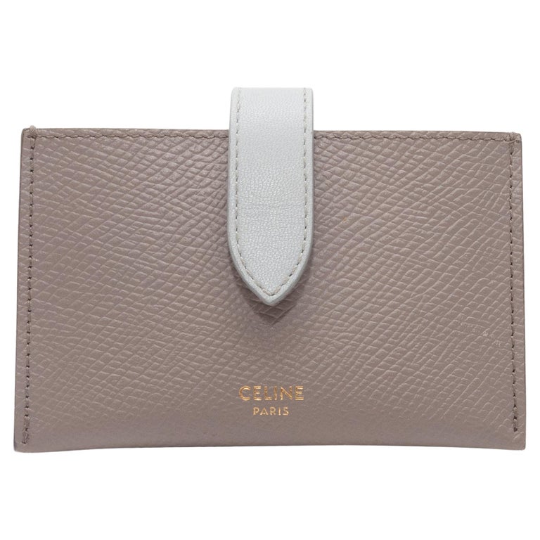 Celine Grey and Light Blue Accordion Card Holder For Sale at 1stDibs