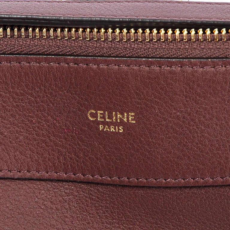 CELINE Hickory brown leather ROMY MEDIUM Shoulder Bag at 1stDibs