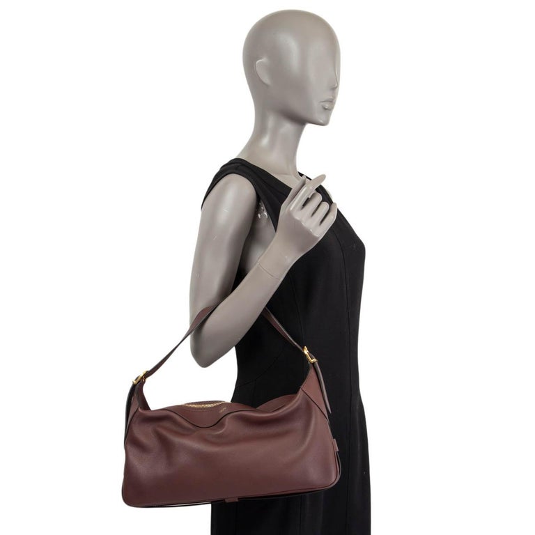 CELINE Hickory brown leather ROMY MEDIUM Shoulder Bag at 1stDibs