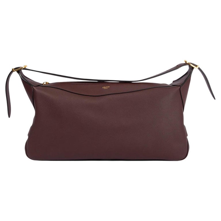 CELINE Hickory brown leather ROMY MEDIUM Shoulder Bag at 1stDibs
