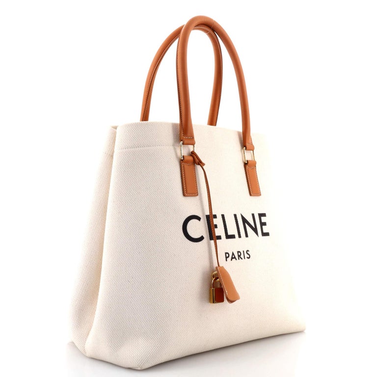 Celine Horizontal Cabas Tote Canvas with Leather Small at 1stDibs
