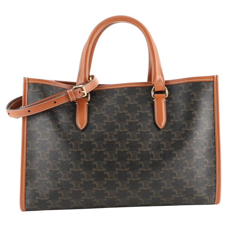 Celine Horizontal Cabas Tote Triomphe Coated Canvas Mini at 1stDibs